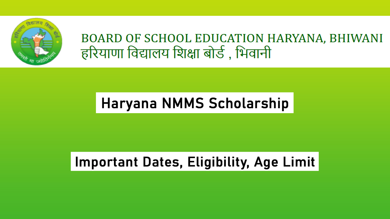 Haryana NMMS Scholarship 2024, Admit Card