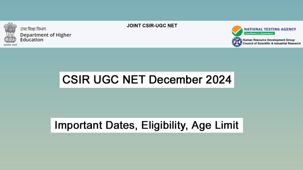 CSIR UGC NET December 2024 Admit Card