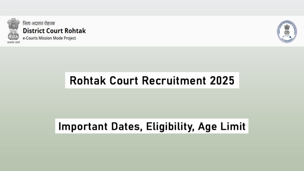 Rohtak Court Recruitment 2025 : Final Result For Process Server & Peon ...