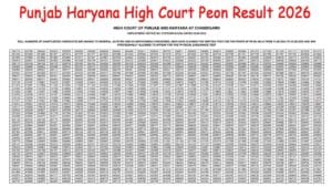 Punjab Haryana High Court Peon Result 2026: पंजाब और हरियाणा हाई कोर्ट ...